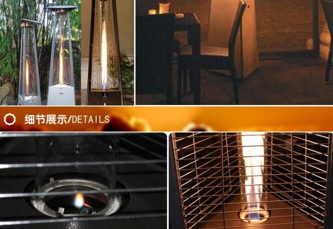 CE Approval Glass Tube Gas Heater / Portable Outside Heaters For Home Dust Proof