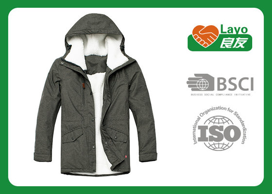 Grey Color Warm Padded Jacket , Down Winter Jackets For Women