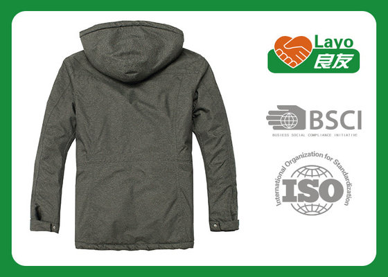 Grey Color Warm Padded Jacket , Down Winter Jackets For Women