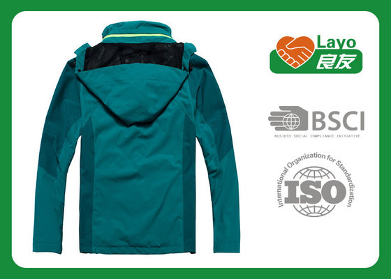 Outdoor Sport Warm Up Jackets For Camping / Hiking Green Blue Color