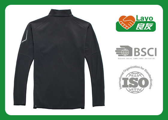 Various Size Men Multi Function Jacket For Runing Black Color