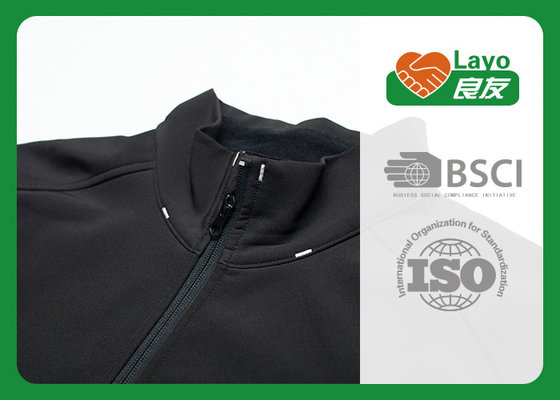 Various Size Men Multi Function Jacket For Runing Black Color