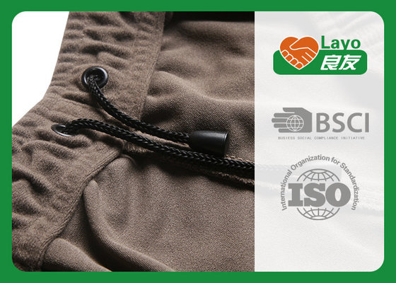 Grey Quick Dry Hiking Pants , Zip Off Trousers For Men 100% Polyester