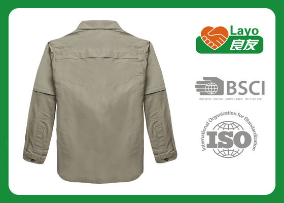Layo Moisture Wicking Work Shirts , Quick Dry Cotton T Shirts Solid Color