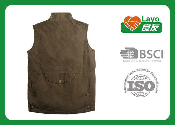 Casual Olive Color Outdoor Travel Vest Lightweight For Fishing
