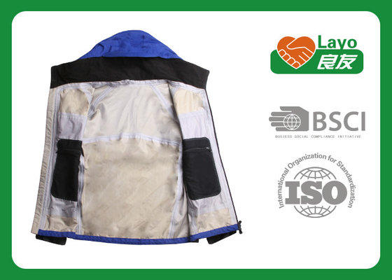 Breathable Outdoor Softshell Jacket Blue Color OEM / ODM Acceptable