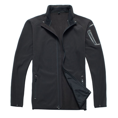100% Polyester Men Multi Function Jacket For Hunting Black Color