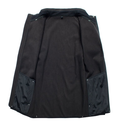 100% Polyester Men Multi Function Jacket For Hunting Black Color