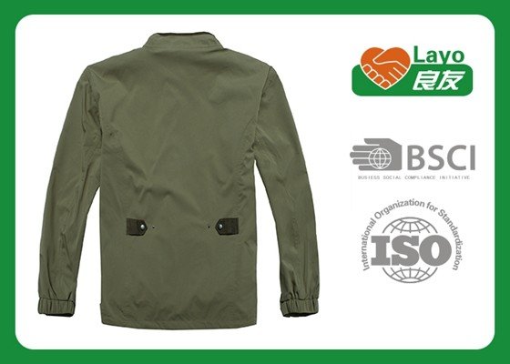 Olive Color Ladies Hunting Clothing , Mens Full Zip Jacket With Hood