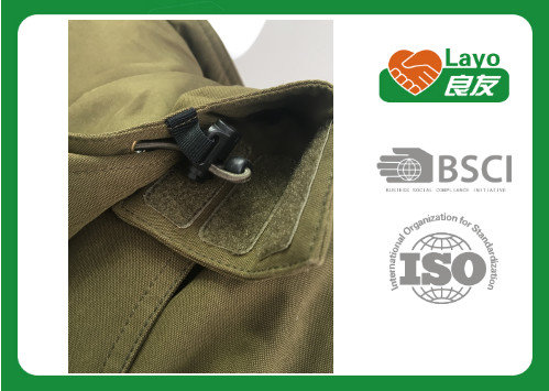 Olive Color Waterproof Shooting Jacket 100% Polyester Windbreak Thermal For Men