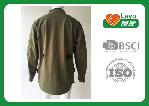 100% Polyester Olive Color Fleece Hunting Jacket For Hunting / Hiking / Camping