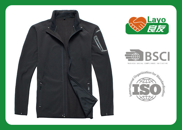 Various Size Men Multi Function Jacket For Runing Black Color