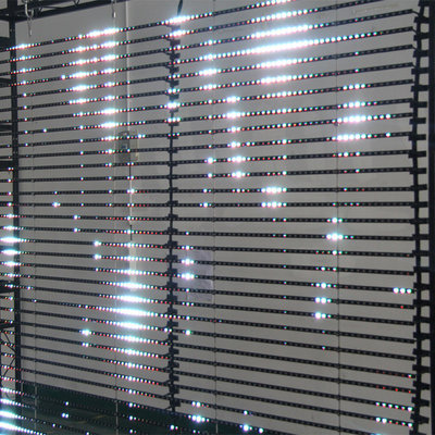 High resolution high transparency LED curved display screen P25 mm Pixel pitch