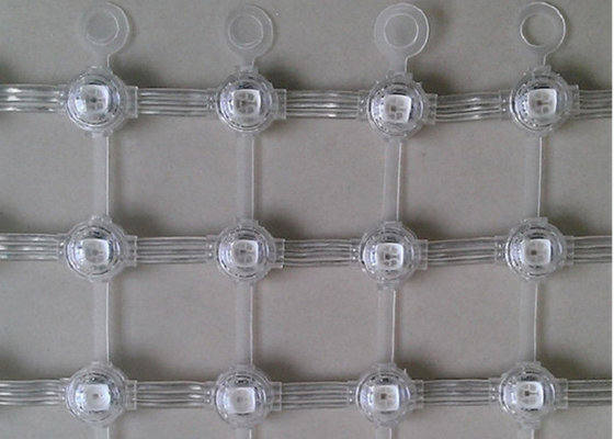 Large Advertising LED Mesh Screen / Transparent Curtain LED Screen P30mm