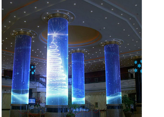 Outdoor P30mm LED Mesh Screen / Flexible LED Video Screen For Advertising