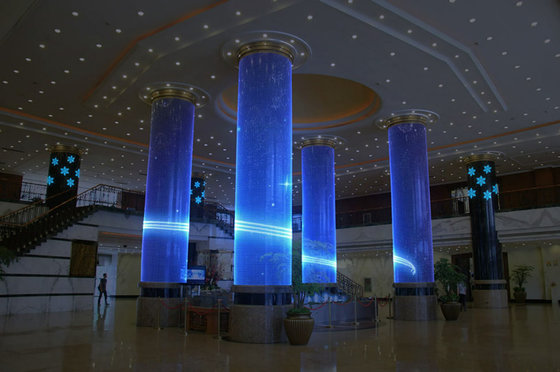 P50 Full Color LED Curtain Display Soft Led Screen Glasswall Decoration Screen