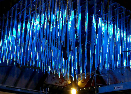 Ceiling Disco Full Color 3D LED Tube , RGB LED Raindrop Christmas Lights