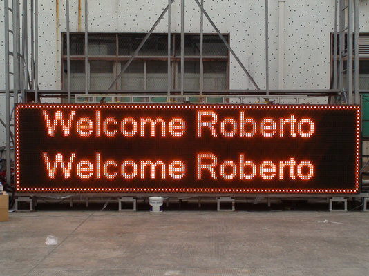 China Semi Outdoor Led Traffic Display , led moving message display Green / Blue Color supplier