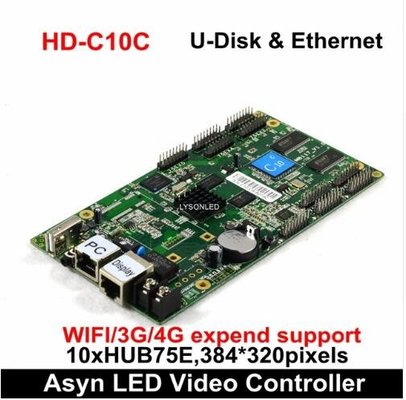 China Huidu HD-C10C wifi Asynchronous Indoor & Outdoor LED Video Display Controller Can add 3G/4G/Wifi /Brightness/Temperature supplier