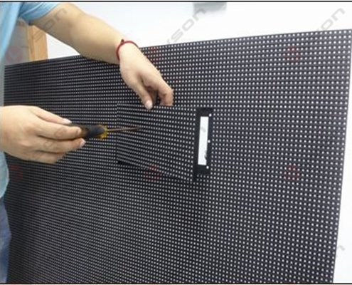 Great waterproof P8 SMD 3 IN 1 Front Service Led Display RGB 320x320mm Module supplier