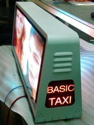 Professional Commercial Taxi Led Display P5 , SMD Video led taxi roof sign supplier
