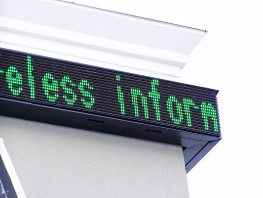 Waterproof P10 Led Traffic Display , Single Red Color led moving message display supplier