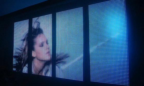 High Brightness Outdoor Led Curtain Display P12 , Rental Stage Flexible LED Video Screen supplier