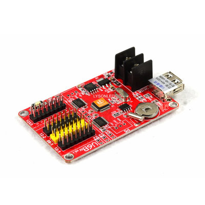 HD-U6BN USB-Disk Huidu LED Display Control Card , P10 Single Color LED Display Controller with 3 x HUB12 Ports supplier