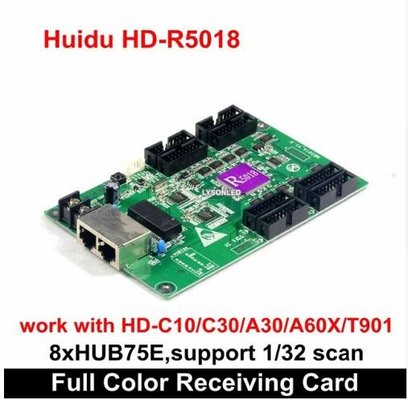 HD-R5018 Full Color Receiving Card 8x Hub75E Ports Support 1/32 Scan LED Video Display(Work with C10/C30/A30/T901) supplier