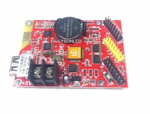 Huidu HD-W60 U-Disk Built-in WiFi Single Color Dual Color LED Display Control Card 32x512 Pixels Support supplier