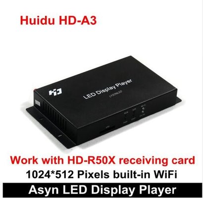 High Quality Huidu HD-A3 with Built-in WiFi Asynchronization Full Color LED Video Card, Wifi RGB LED Controller Card supplier