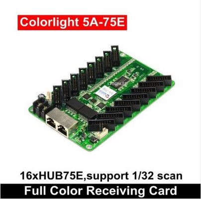 Colorlight Full-color Synchronous 5A-75E Receiving Card 16xHub75E Support 1/32 Scan , 256x256 Pixels LED Video Receiving supplier
