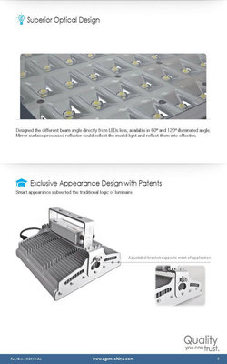 CRI 75 110 lm/w LED Canopy Lights Fixtures Aluminum With 240V AC