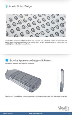 240V AC PC 135W LED Street Light IP 65 With Maintenance Free