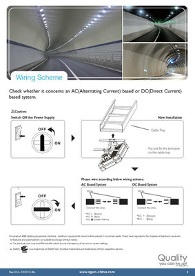 Ultra Bright Subways 65W LED Tunnel Lamp 3yrs With Efficient LED Driver