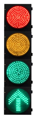ISO9001 Full Ball Traffic Signal Lights With Visor / Bracket