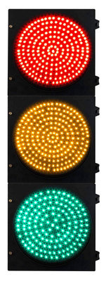 ISO9001 Full Ball Traffic Signal Lights With Visor / Bracket