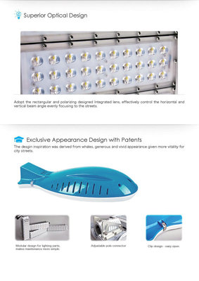 5500K Brightness IP65 Street LED Lights 100W With Patents
