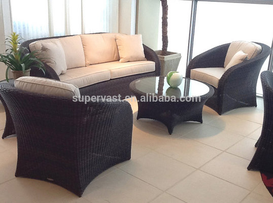 Outdoor Resin Wicker Patio Furniture 4PC Resin Wicker Conversation Set