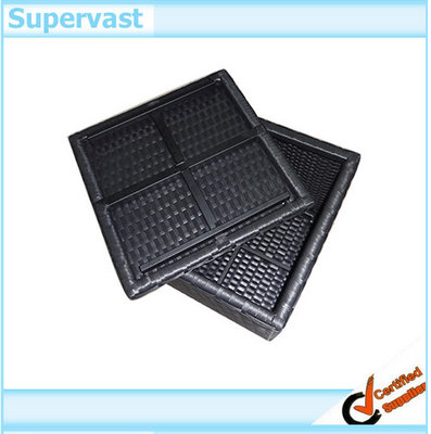 All Weather Resin Wicker Patio Storage Boxes , Garden Rattan Storage Box with lids Waterproof