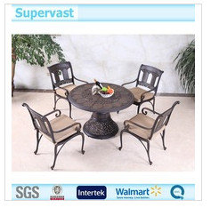 Professional Cast Aluminum Patio Dining Sets Metal Patio Furniture With Chair / Table
