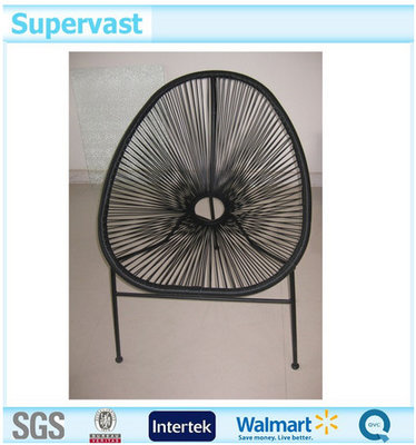 Garden Leisure Furniture Round Wicker Stackable Moon Chair with Steel / Rattan Cover