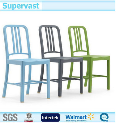 Colorful Plastic Outdoor Patio Chairs , Modern Plastic Armless Chairs