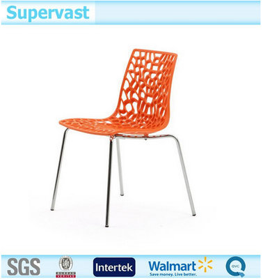 Outdoor Patio Furniture Set Cafe Shop Plastic Stacking Chair Hollow Design