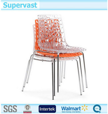 Outdoor Patio Furniture Set Cafe Shop Plastic Stacking Chair Hollow Design