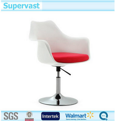 Simple Office ABS Chair Bar stool With Cushion Alu Base White and Black Chairs