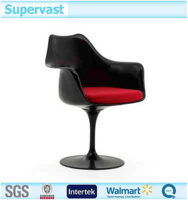 Simple Office ABS Chair Bar stool With Cushion Alu Base White and Black Chairs