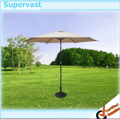 Custom Garden Furniture Patio Market Umbrella With Crank / Tilt / LED light