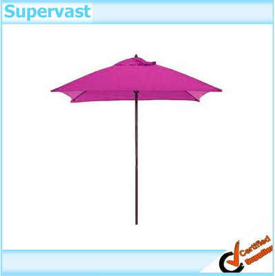 Modern Garden Leisure Furniture Free Standing Patio Umbrellas / Wood Push UP Beach Umbrella