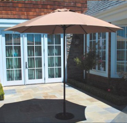 Commercial Grade 9FT Patio Market Umbrella , Large Garden Patio Furniture